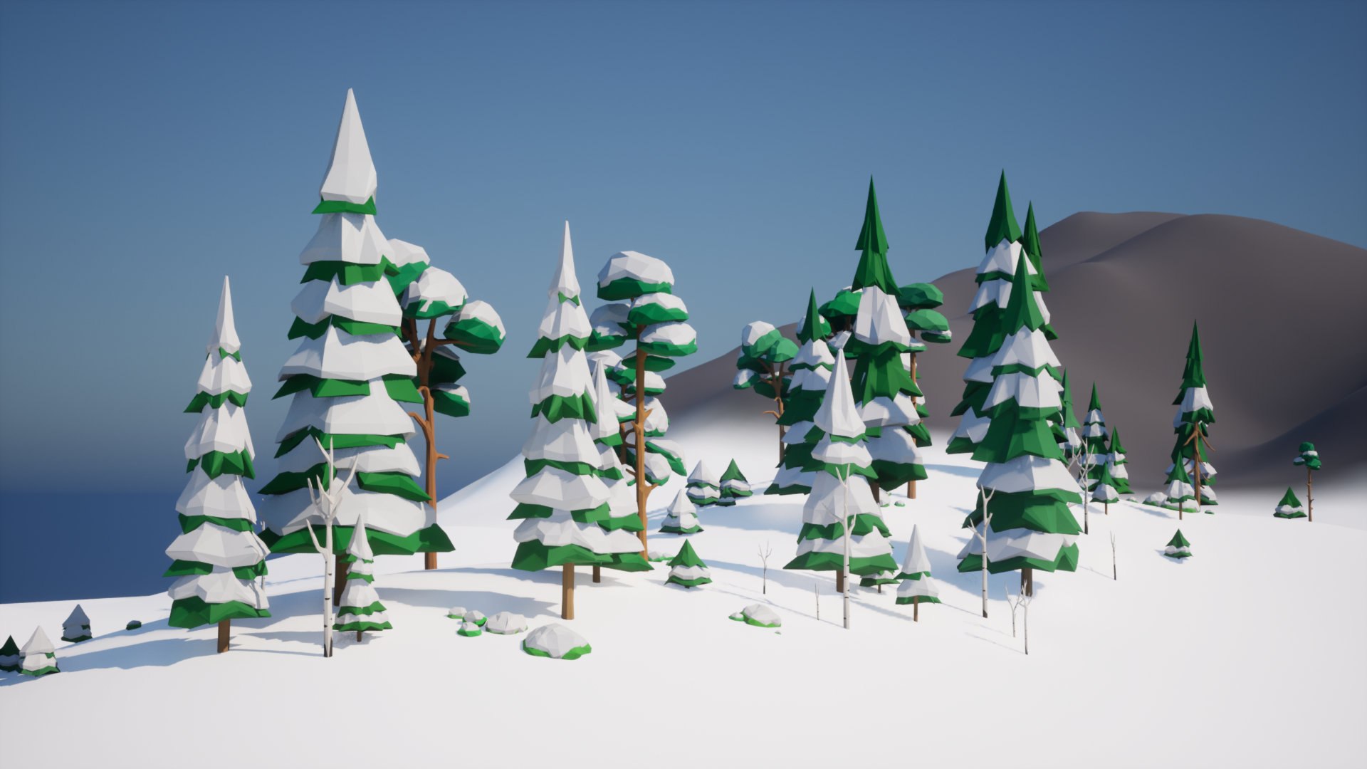 3D Lowpoly Foliage Pack - Needleleaf Forest model - TurboSquid 2165548