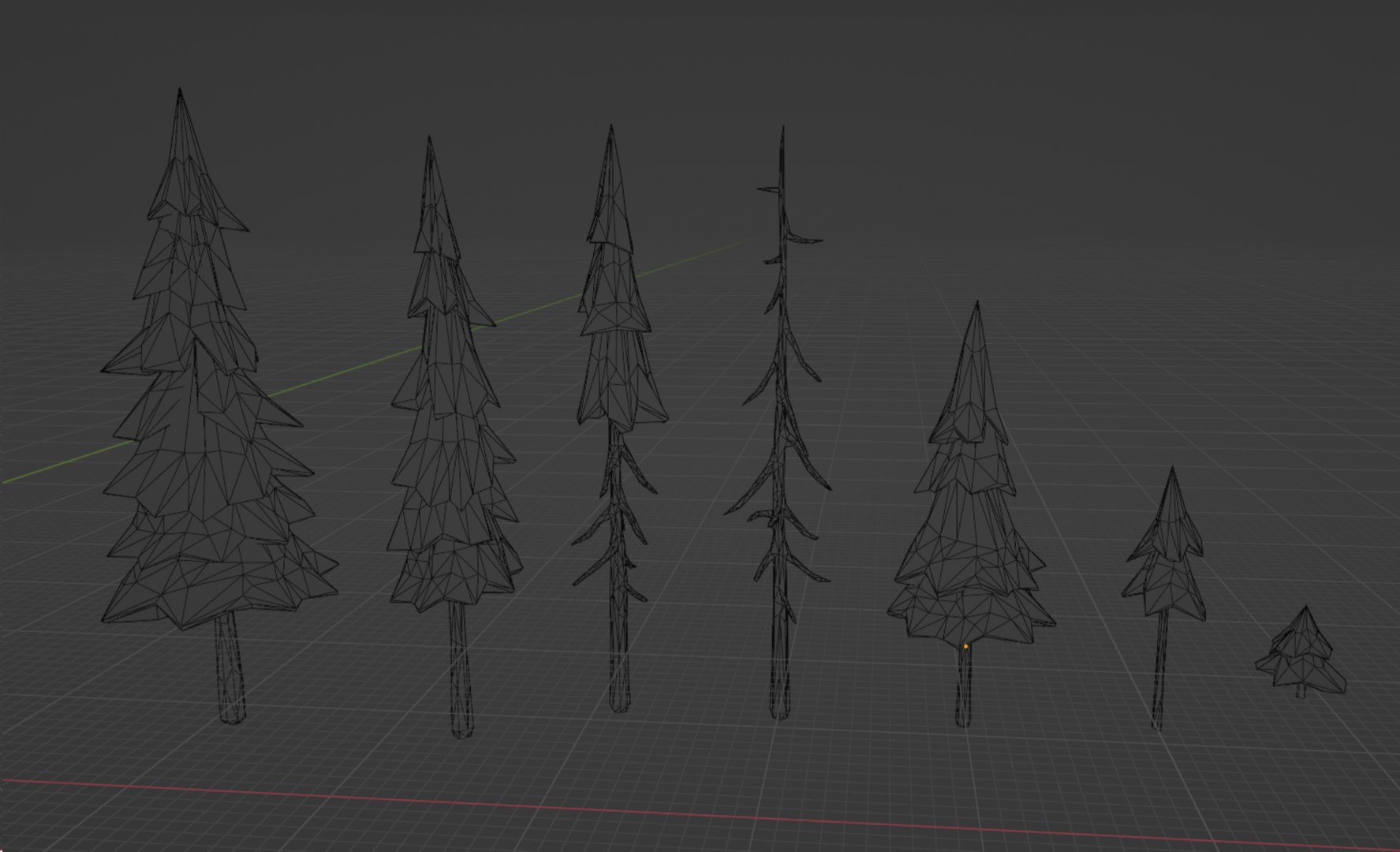 3D Lowpoly Foliage Pack - Needleleaf Forest model - TurboSquid 2165548