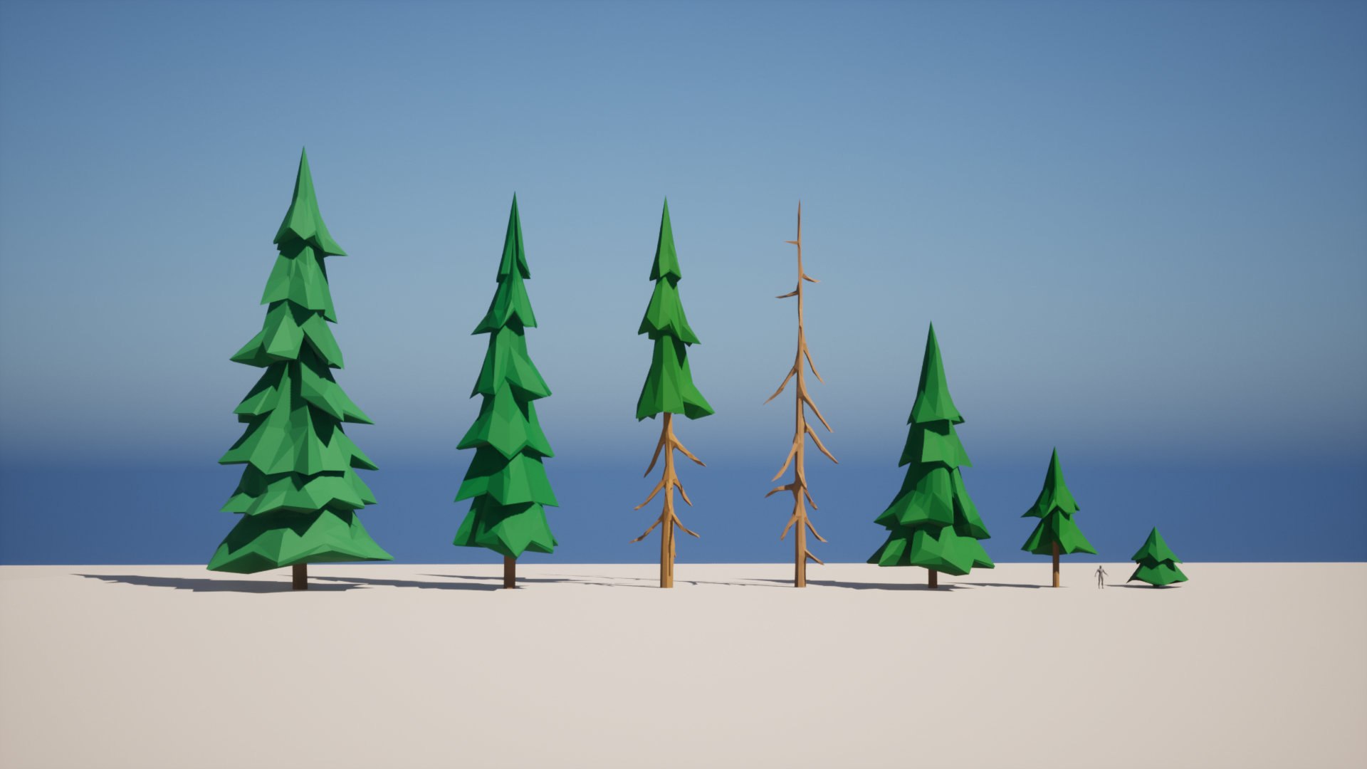3D Lowpoly Foliage Pack - Needleleaf Forest model - TurboSquid 2165548