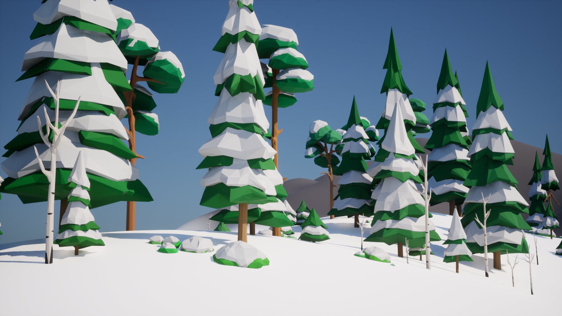 3D Lowpoly Foliage Pack - Needleleaf Forest model - TurboSquid 2165548