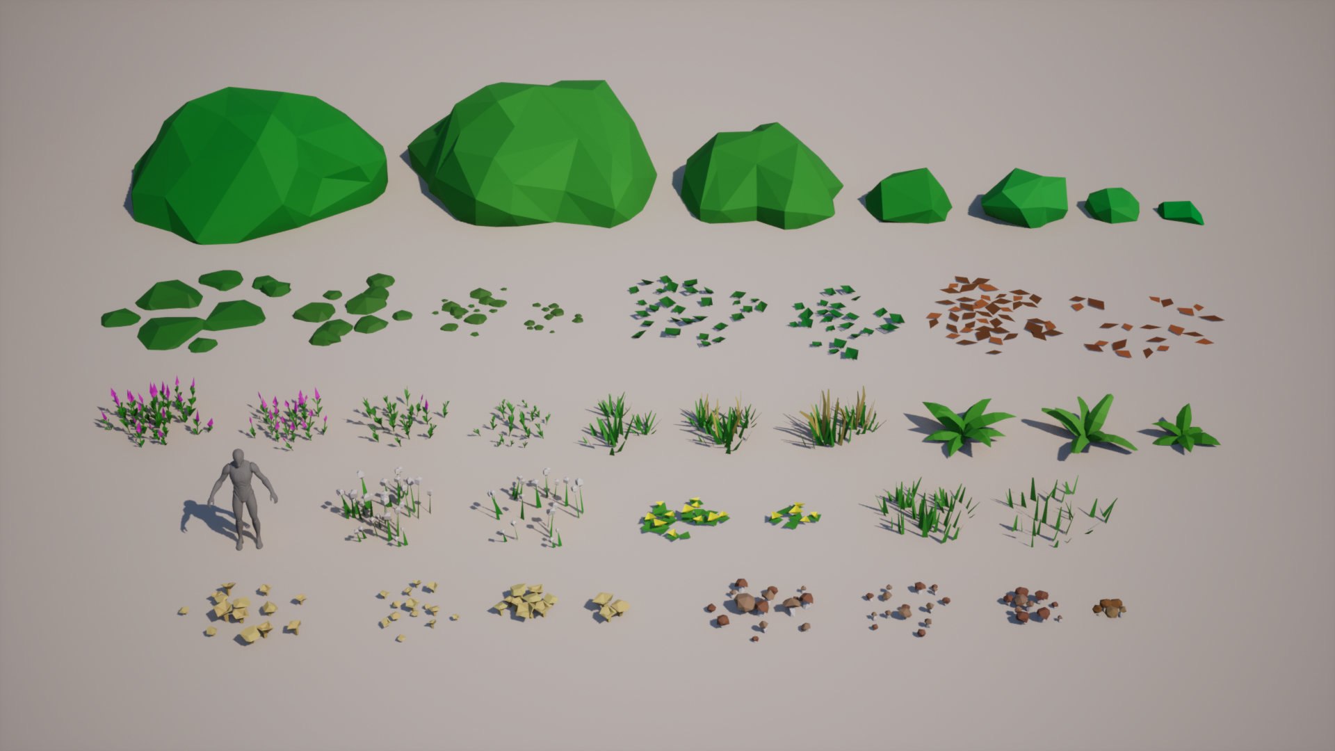 3D Lowpoly Foliage Pack - Needleleaf Forest model - TurboSquid 2165548