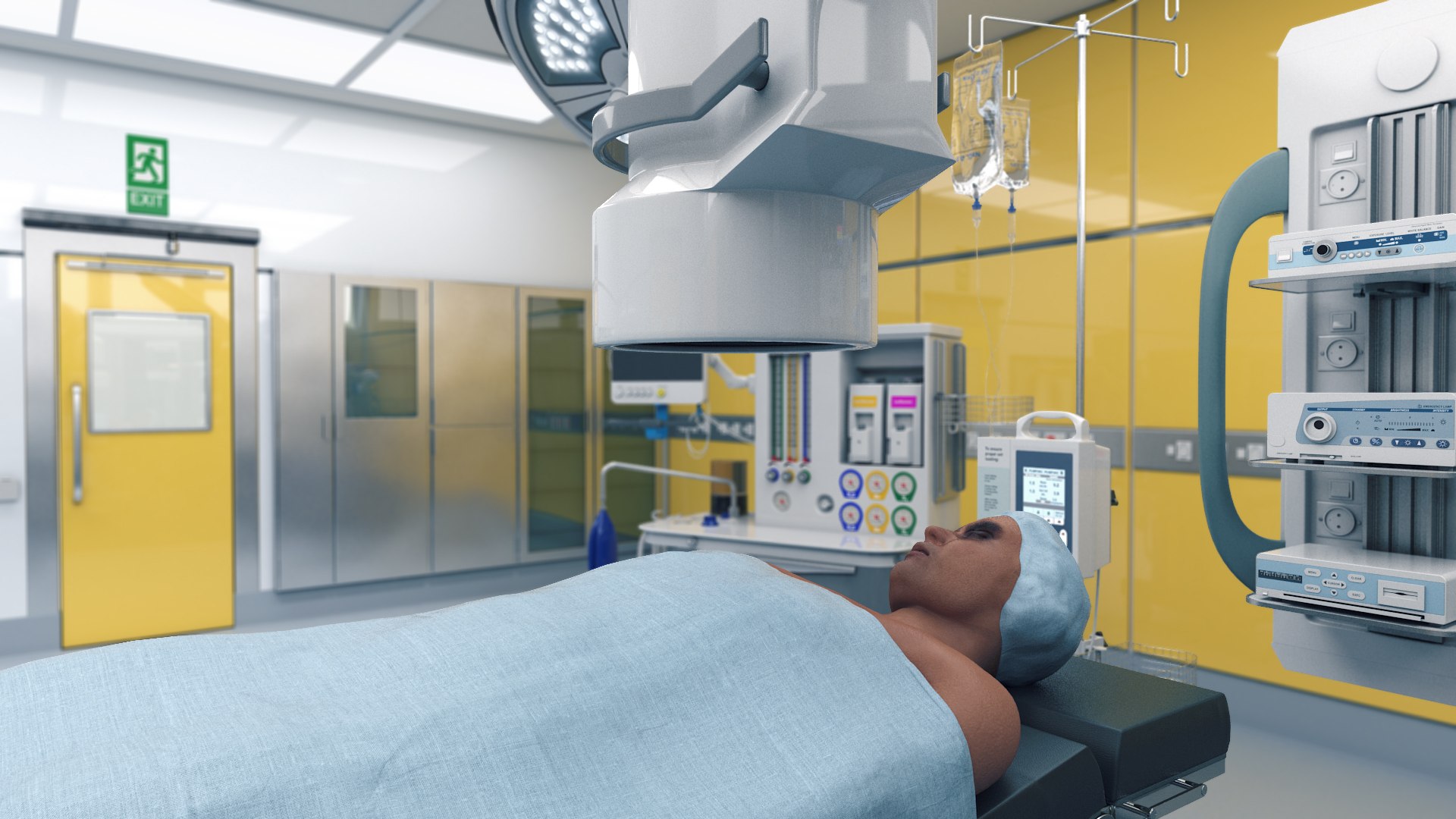 3D Surgery Room with Patient - TurboSquid 2109067