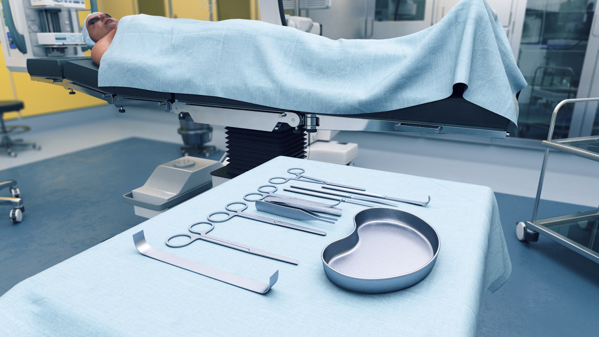 3D Surgery Room with Patient - TurboSquid 2109067