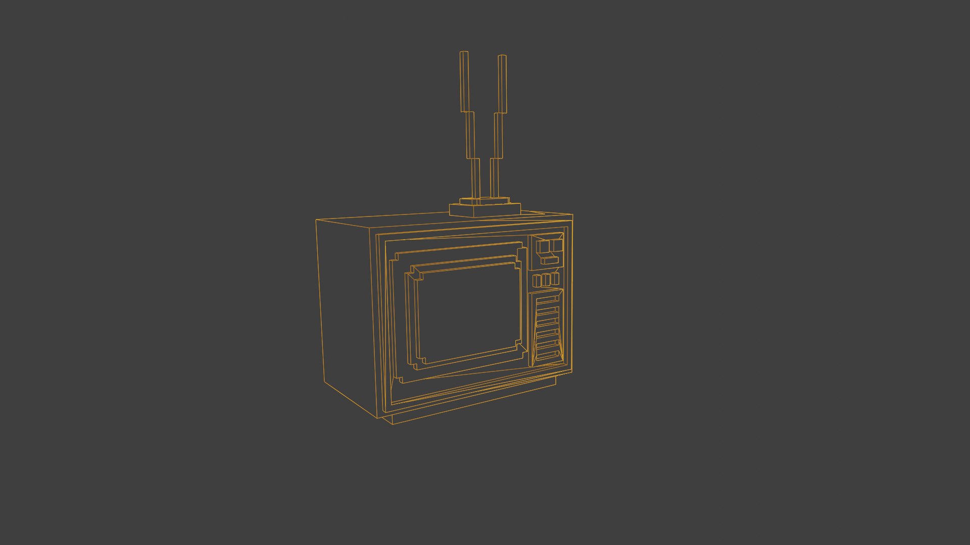 Vintage TV Pixel Art 3D - TurboSquid 1818281