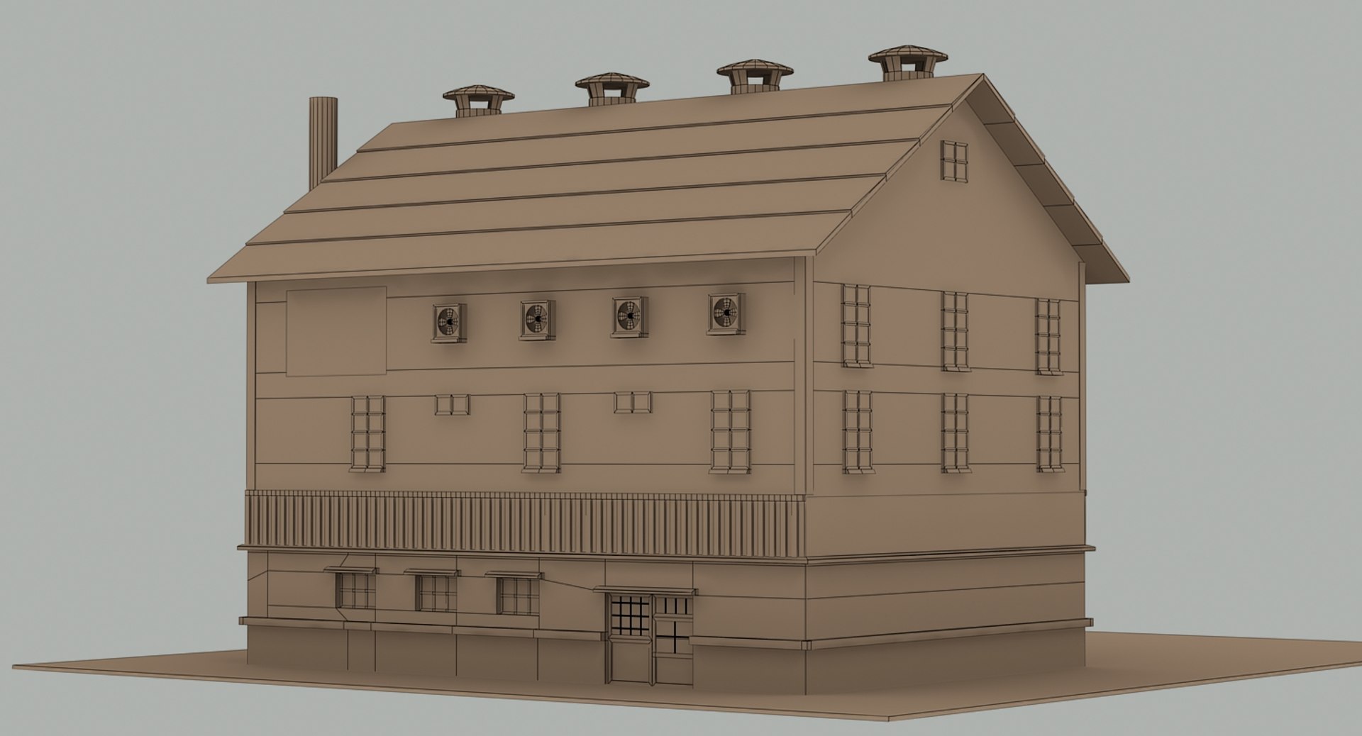 3D Victorian Industrial Building - TurboSquid 1412381