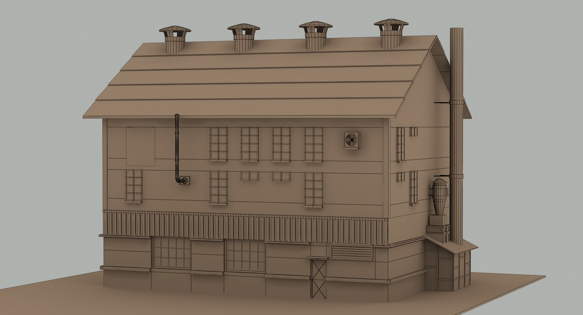 3D Victorian Industrial Building - TurboSquid 1412381
