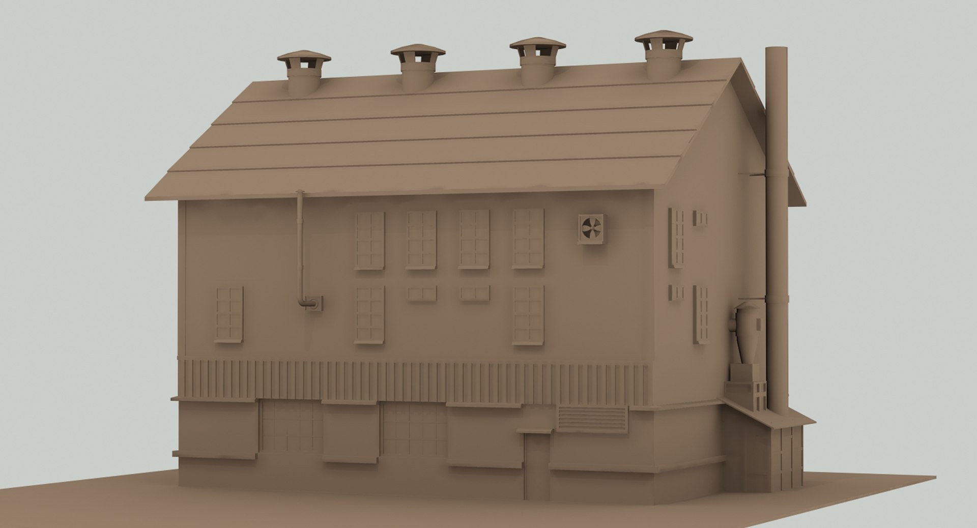 3D Victorian Industrial Building - TurboSquid 1412381