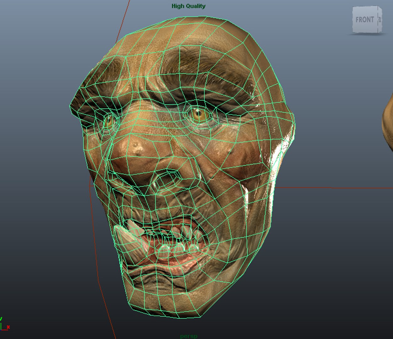 orc head 3d obj