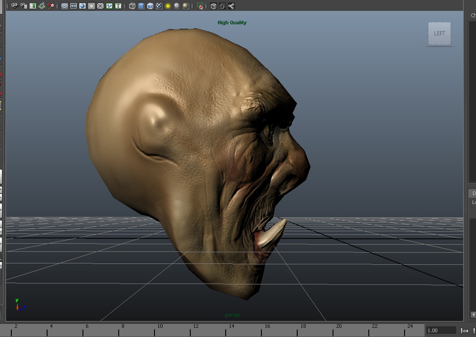 orc head 3d obj