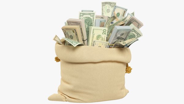 Money Bag and Coins Stacks Collection V2 3D model - TurboSquid 1955343