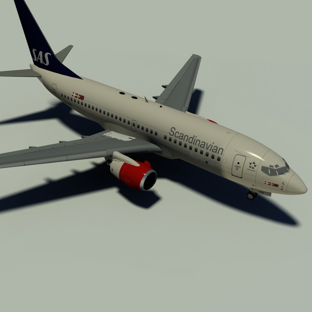 3d B 737-700 Sas Model