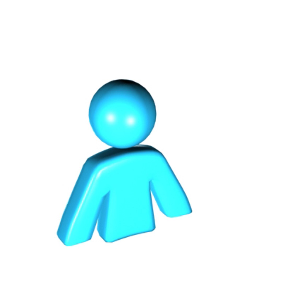 Simple Man Icon 3d Max