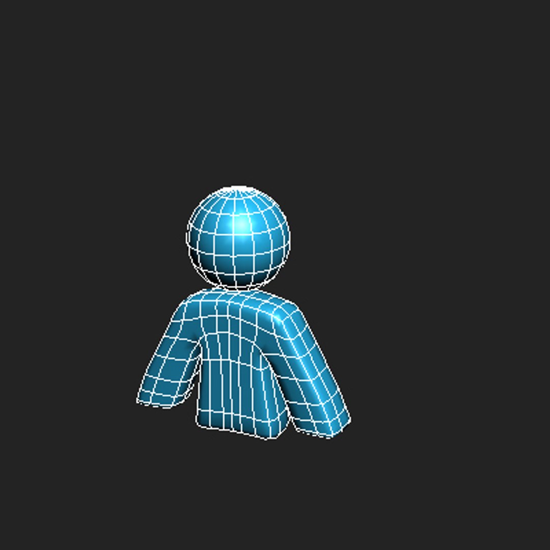 Simple Man Icon 3d Max