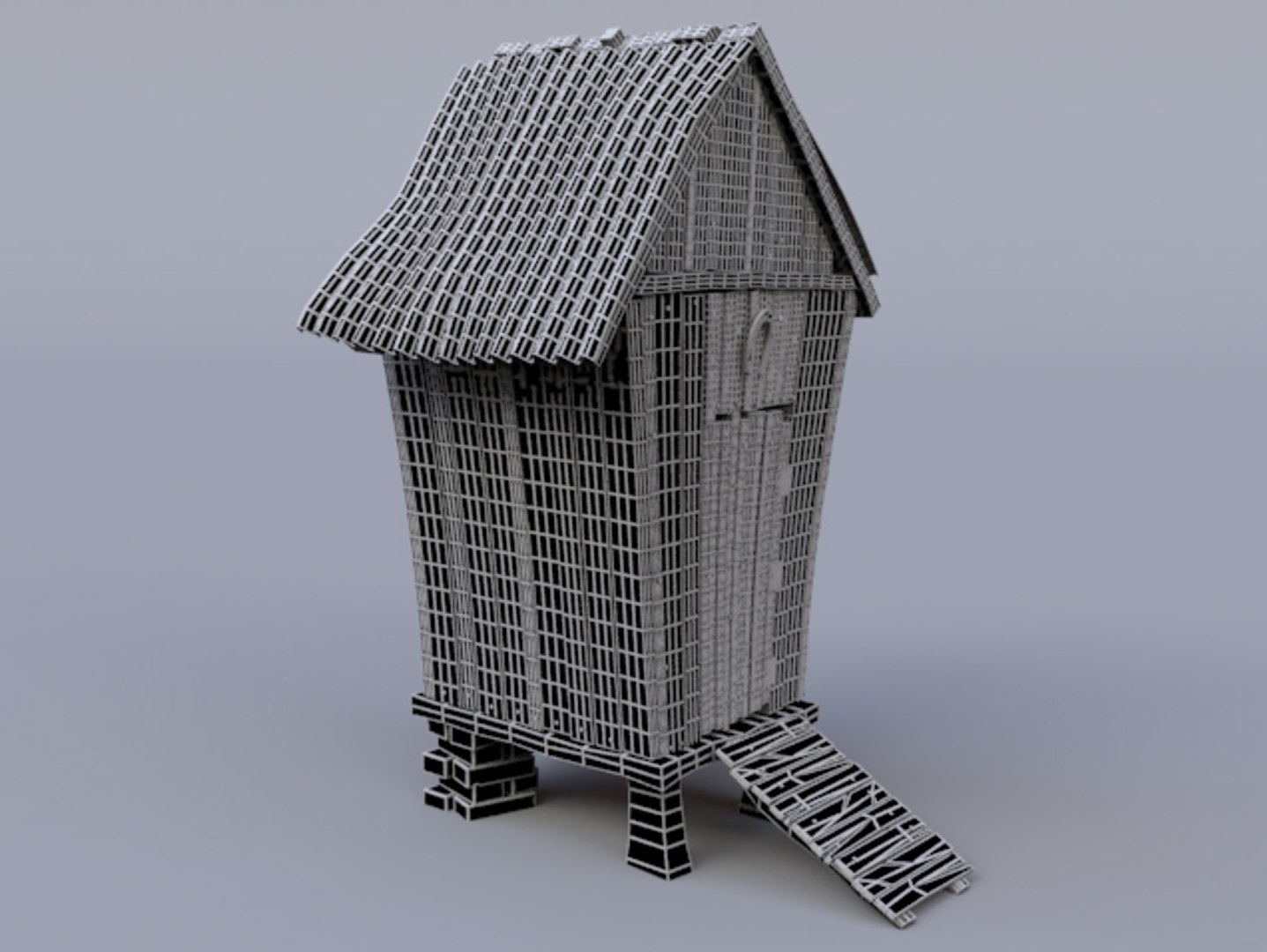 maya chicken cartoon hut garden