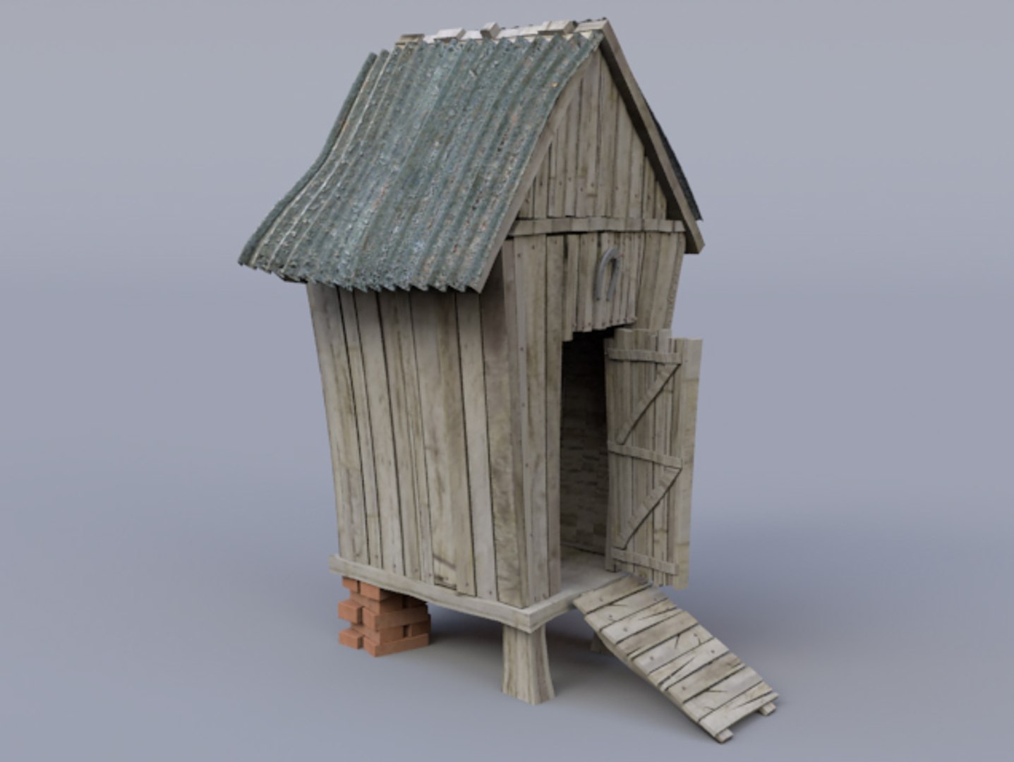 maya chicken cartoon hut garden