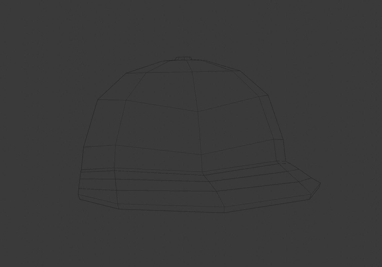 3D Black Stylistic Cap - TurboSquid 1893303