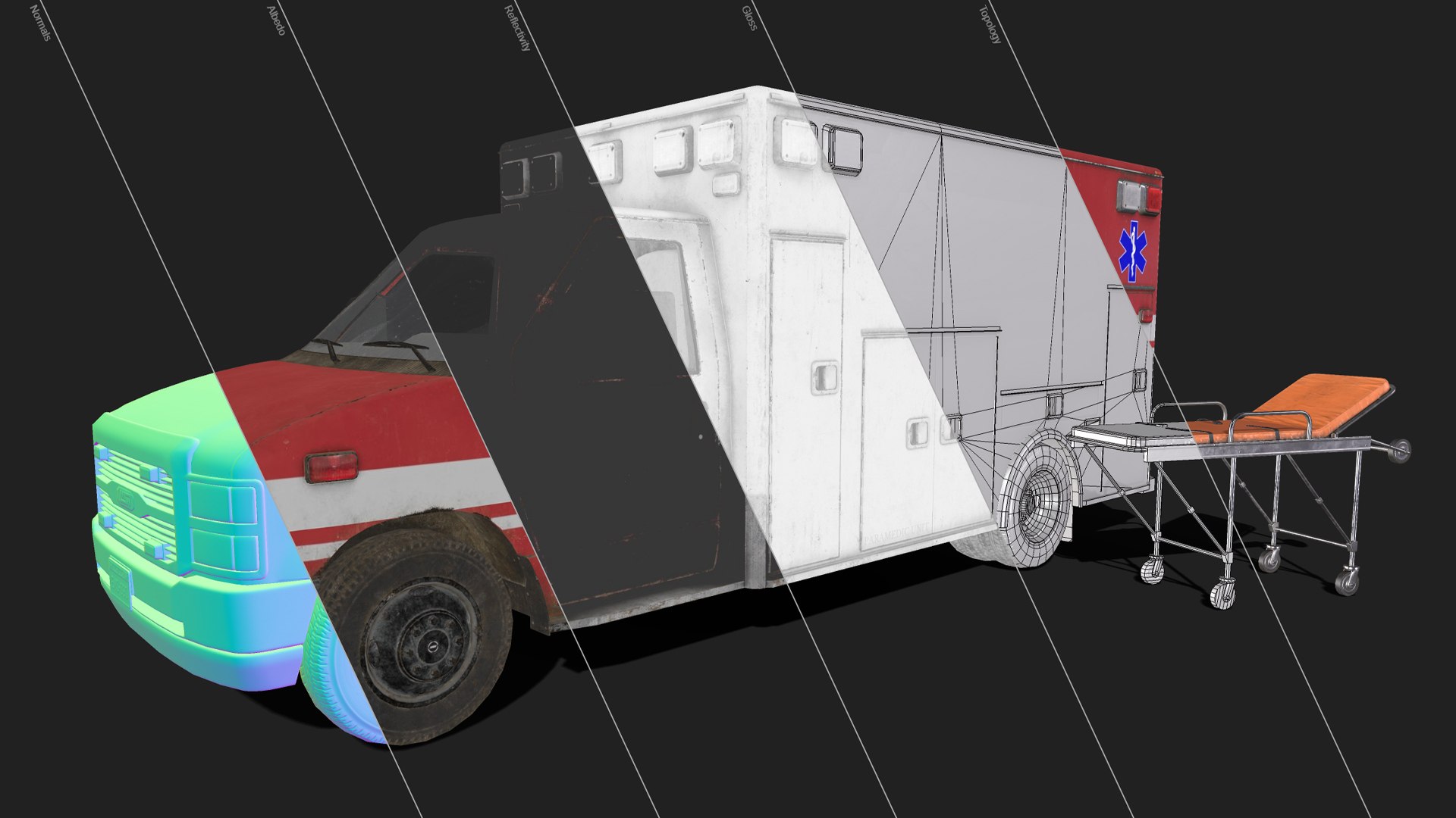 3D Ambulance Type 2 - Low Poly model - TurboSquid 1954868