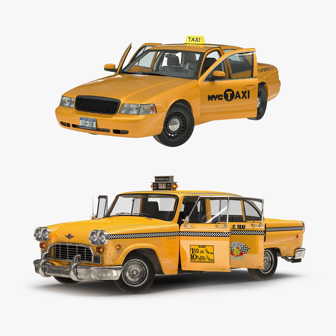 3D nyc checker cab rigged - TurboSquid 1505459