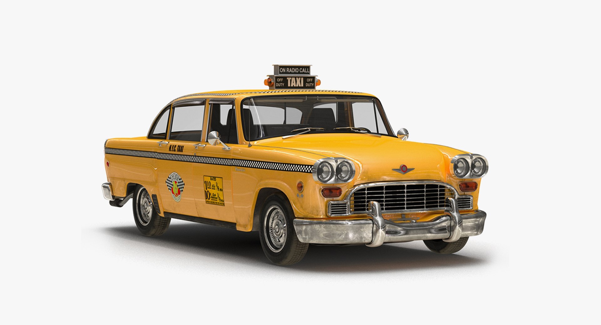 3D Nyc Checker Cab Rigged - TurboSquid 1505459