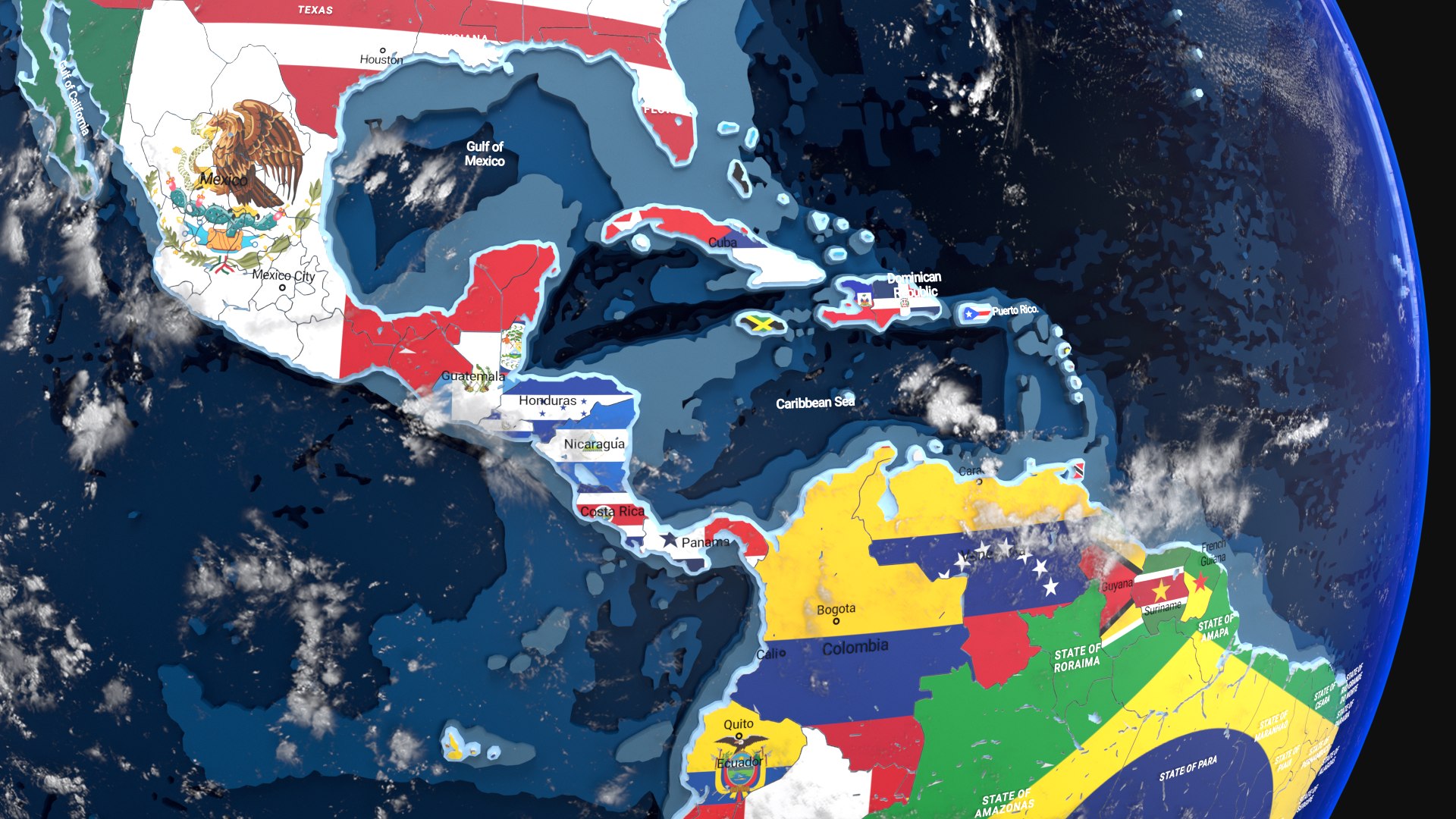 Earth Globe With National Flags 3D Model - TurboSquid 2168980