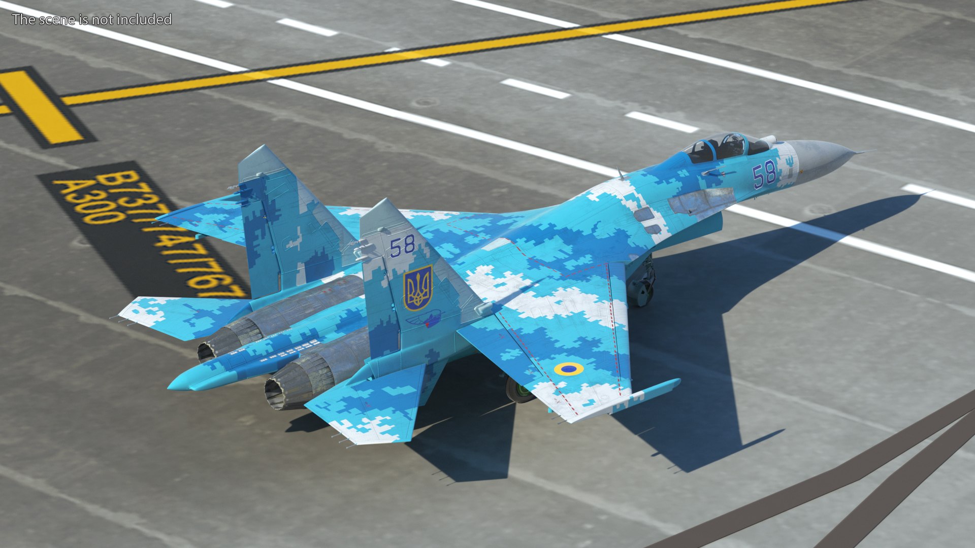 Ukrainian Sukhoi Su-27 Flanker Fighter Aircraft 3D model - TurboSquid ...