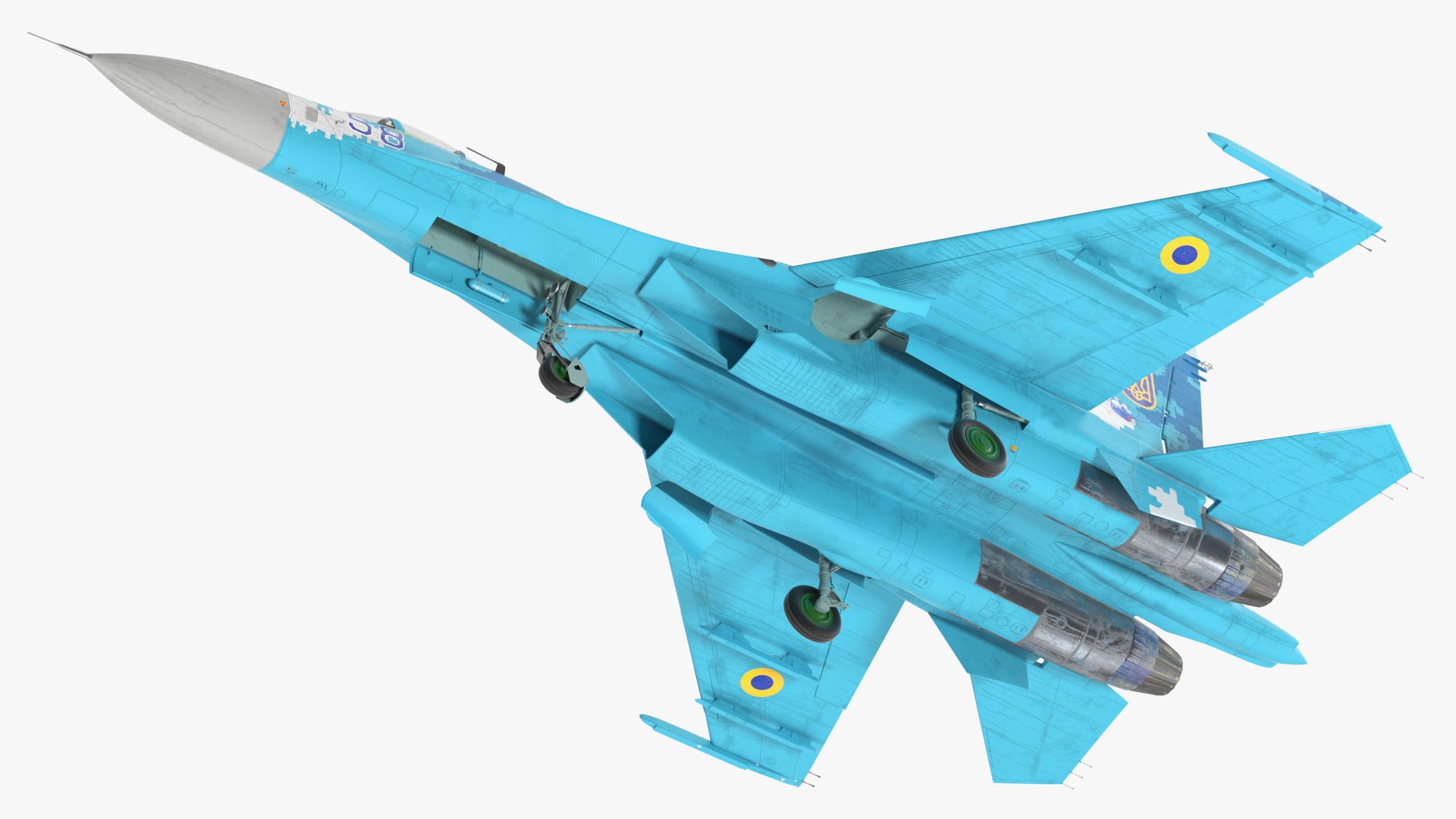 Ukrainian Sukhoi Su-27 Flanker Fighter Aircraft 3D model - TurboSquid ...