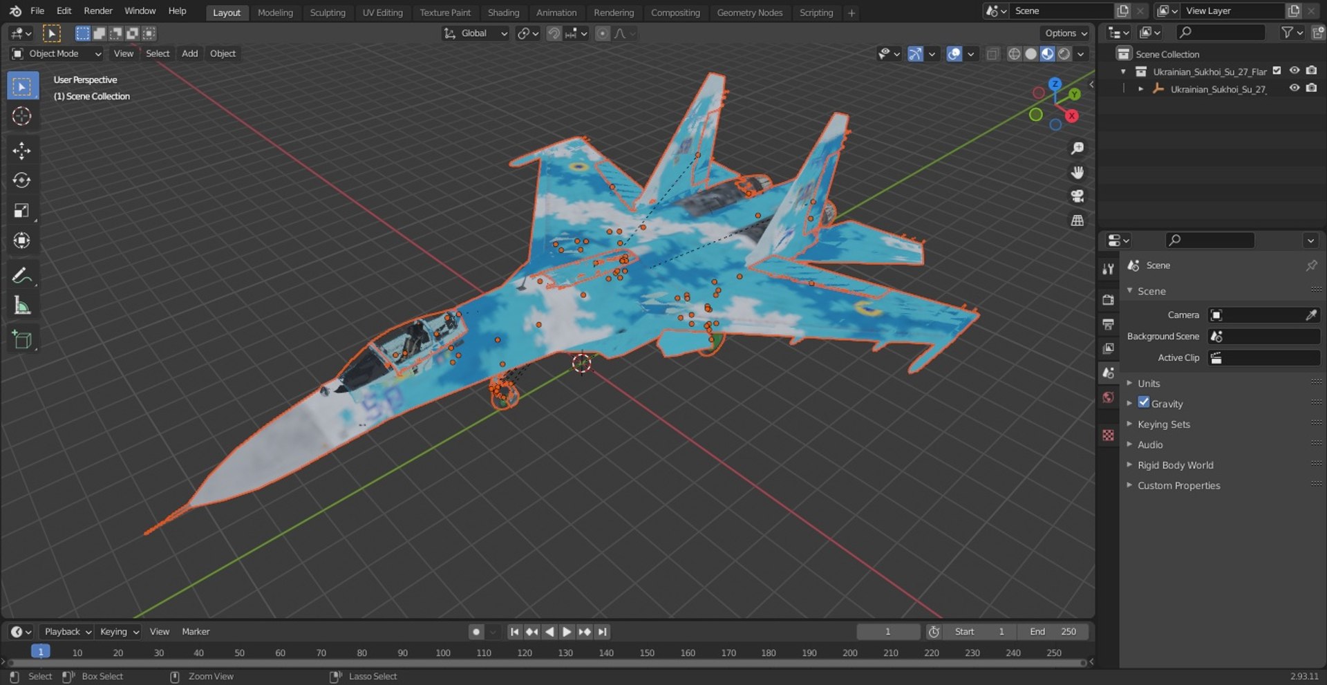 Ukrainian Sukhoi Su-27 Flanker Fighter Aircraft 3D model - TurboSquid ...
