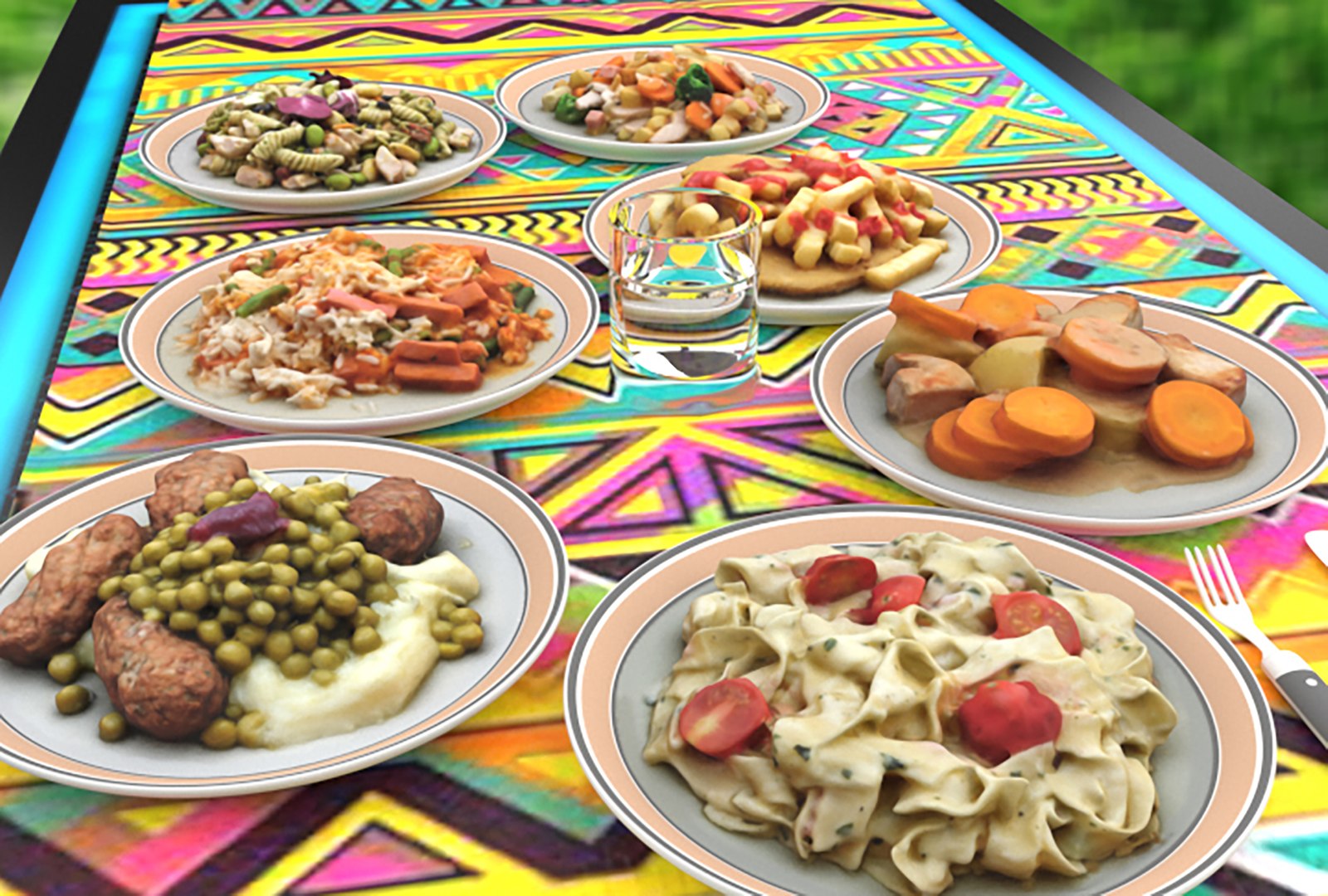 3D 7 Diner Dishes Model - TurboSquid 2193764