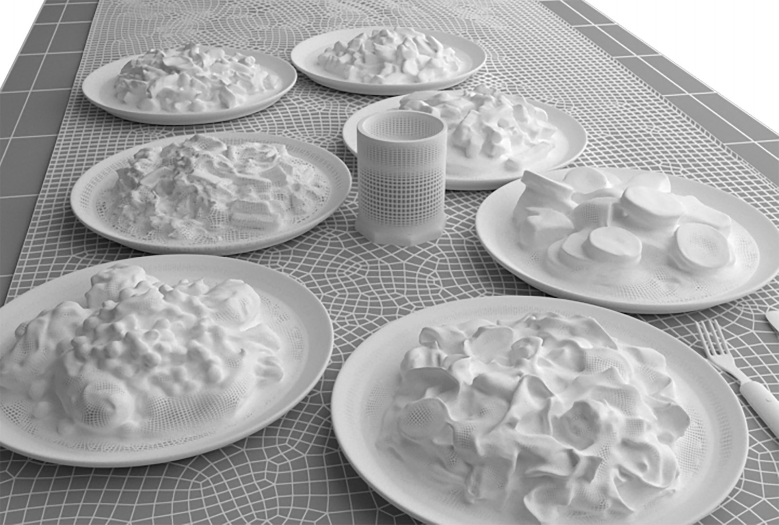 3D 7 Diner Dishes Model - TurboSquid 2193764