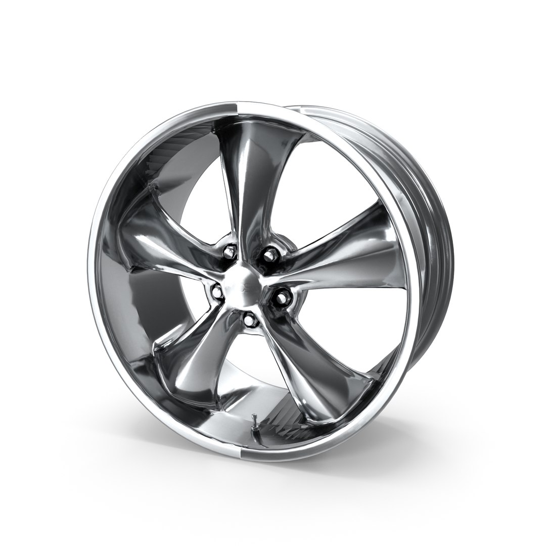3D model FOOSE Legend Wheel 17x8 Chrome 1965-1973 - TurboSquid 2103939