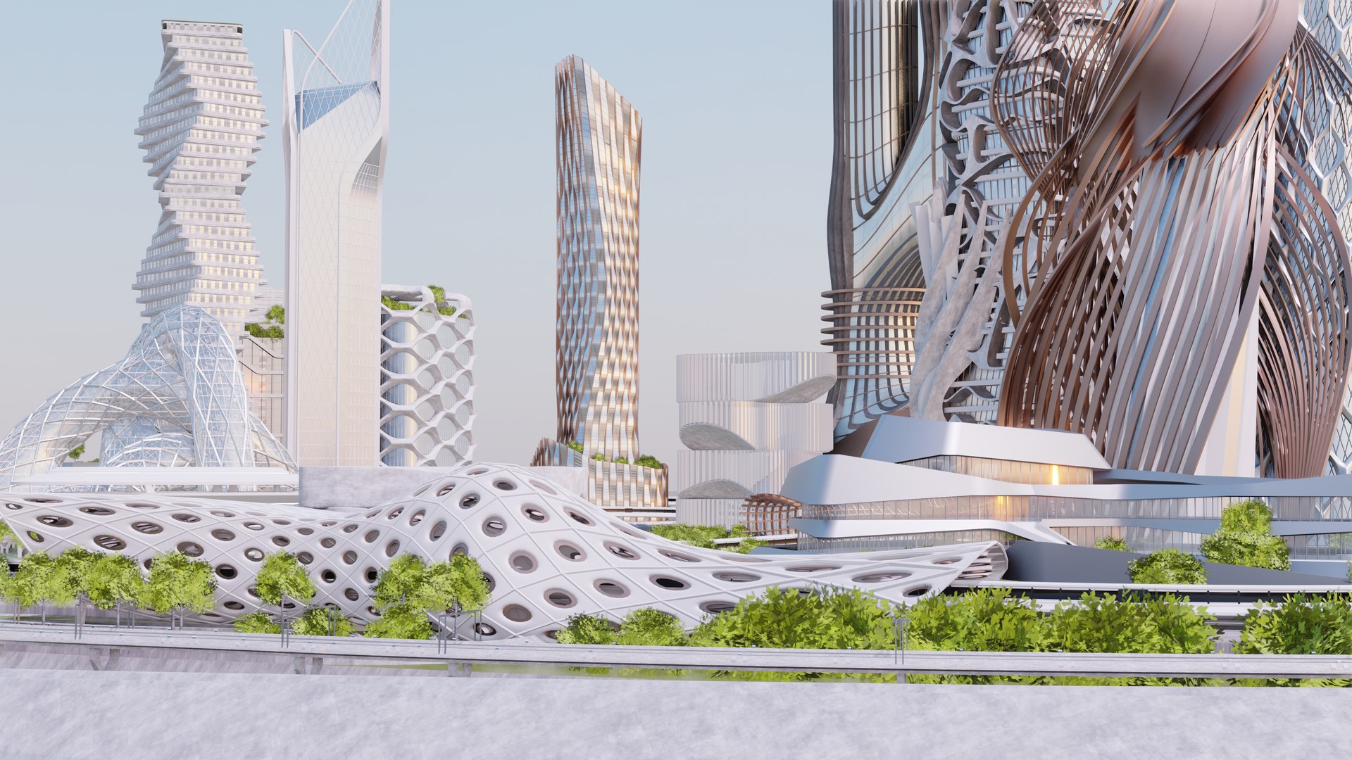 Future City Island Next model - TurboSquid 1950890