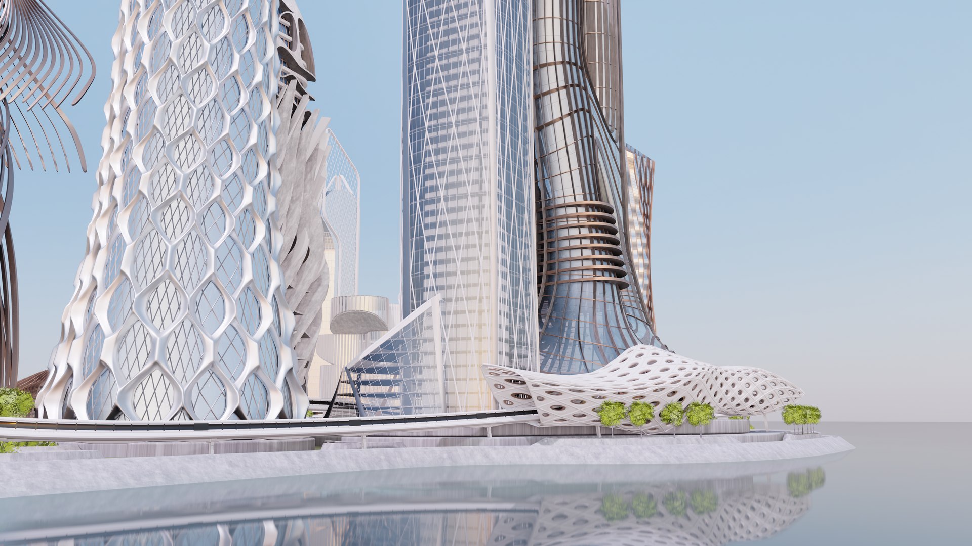 Future City Island Next Model - TurboSquid 1950890