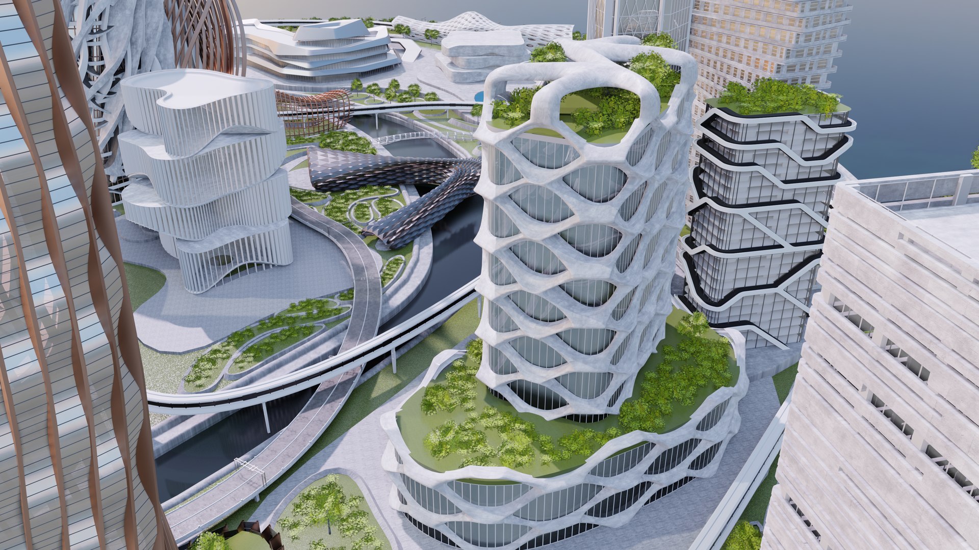 Future City Island Next Model - TurboSquid 1950890