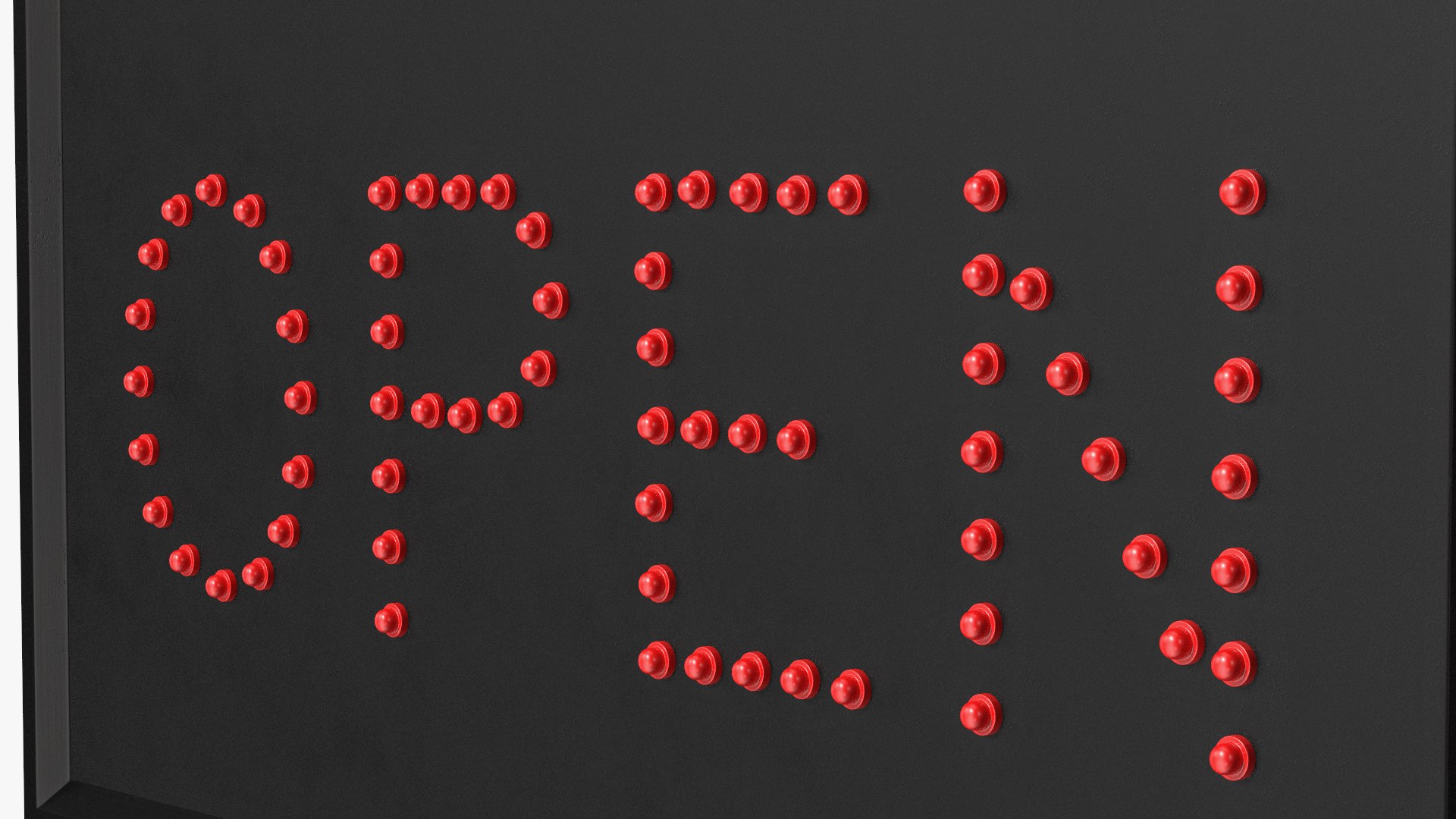 3D Rectangle Open Red LED Sign For Business Display OFF - TurboSquid ...