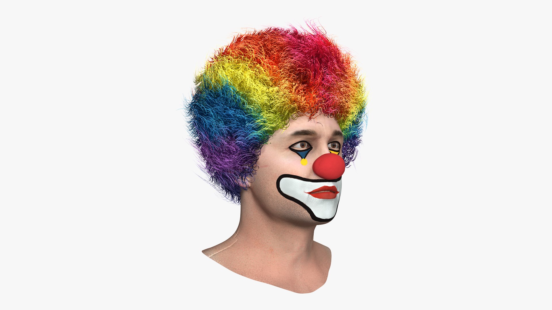 Man clown head mens 3D - TurboSquid 1587687