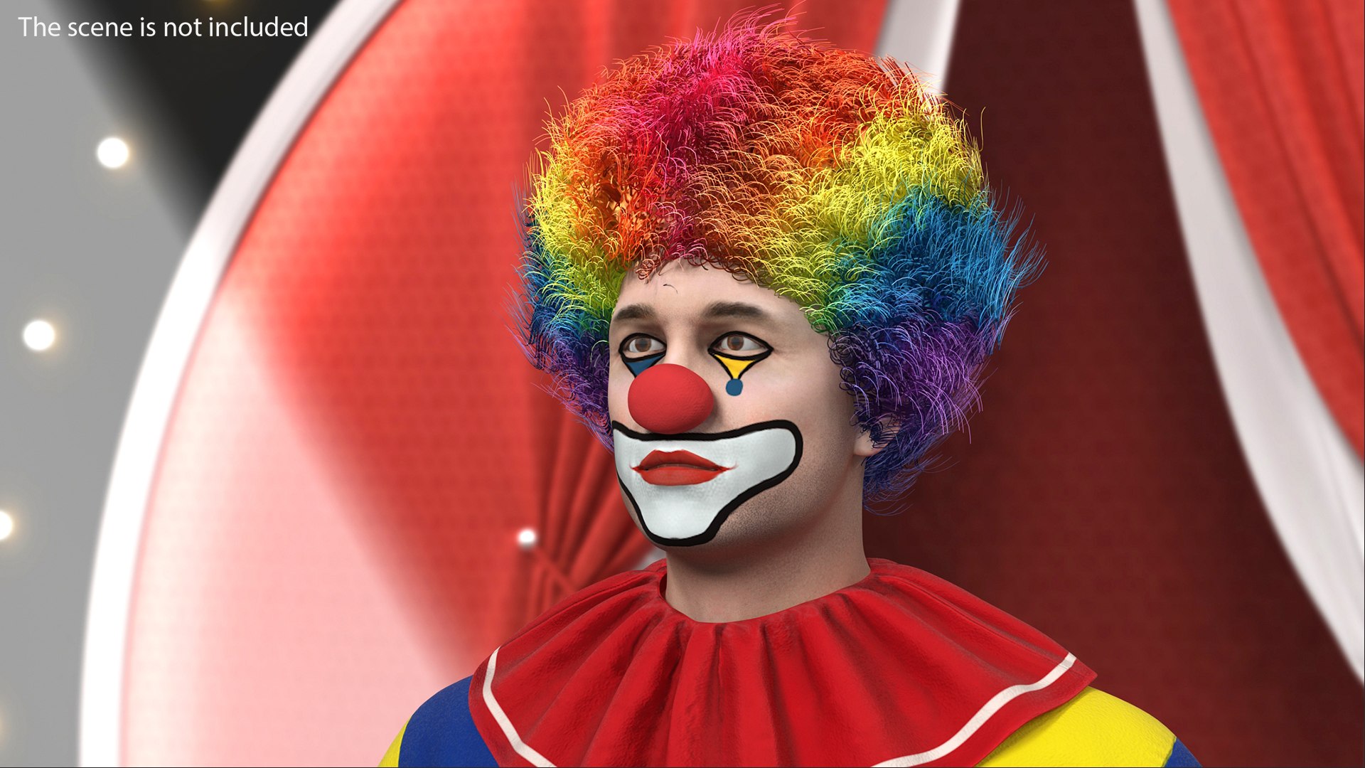 Man clown head mens 3D - TurboSquid 1587687