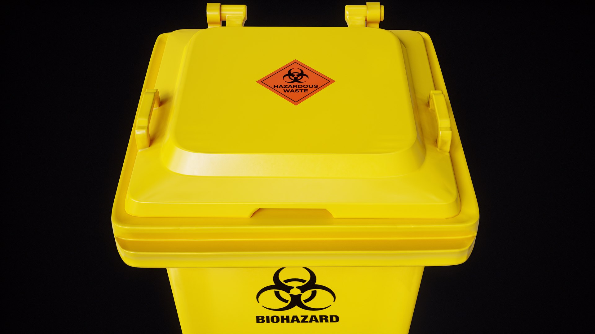 Biohazardous Waste Wheeled Trash Can Rigged PBR 3D model - TurboSquid ...