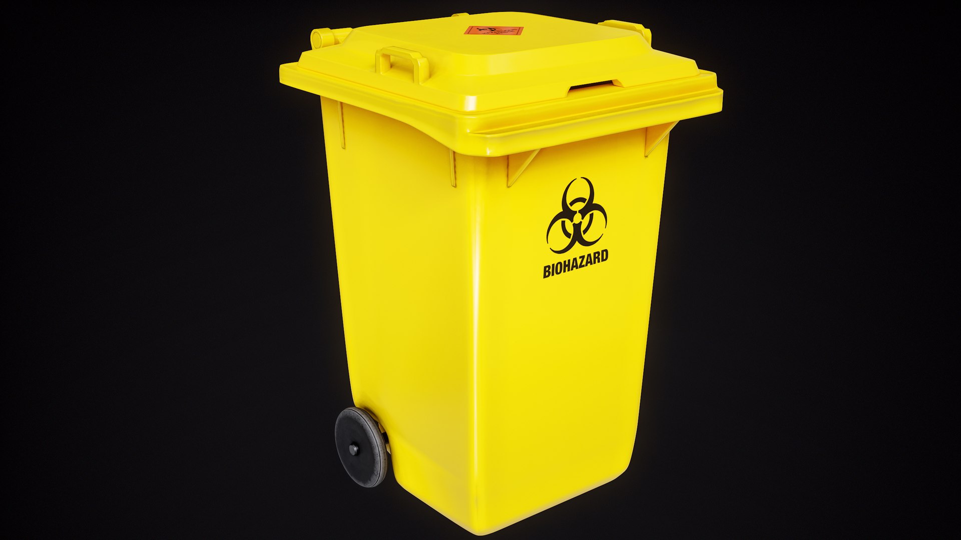 Biohazardous Waste Wheeled Trash Can Rigged PBR 3D model - TurboSquid ...