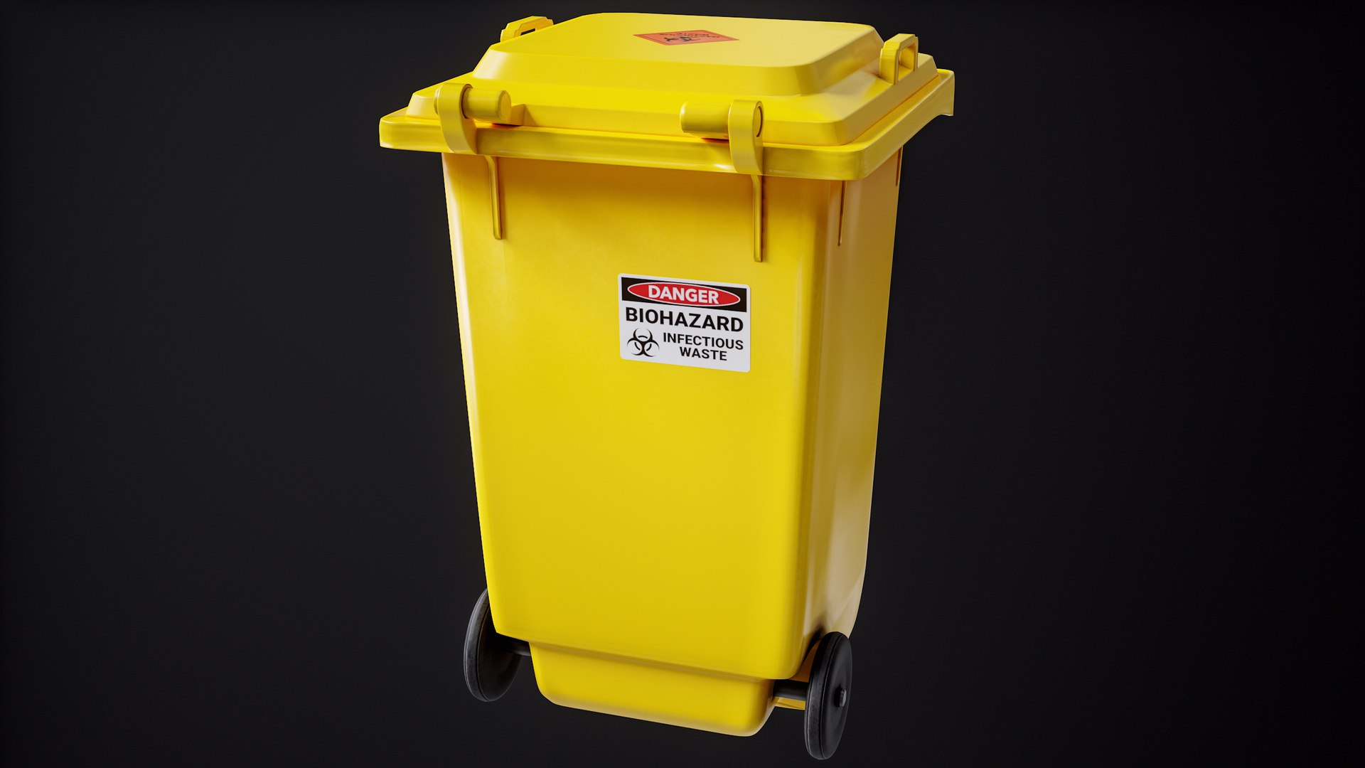 Biohazardous Waste Wheeled Trash Can Rigged PBR 3D model - TurboSquid ...