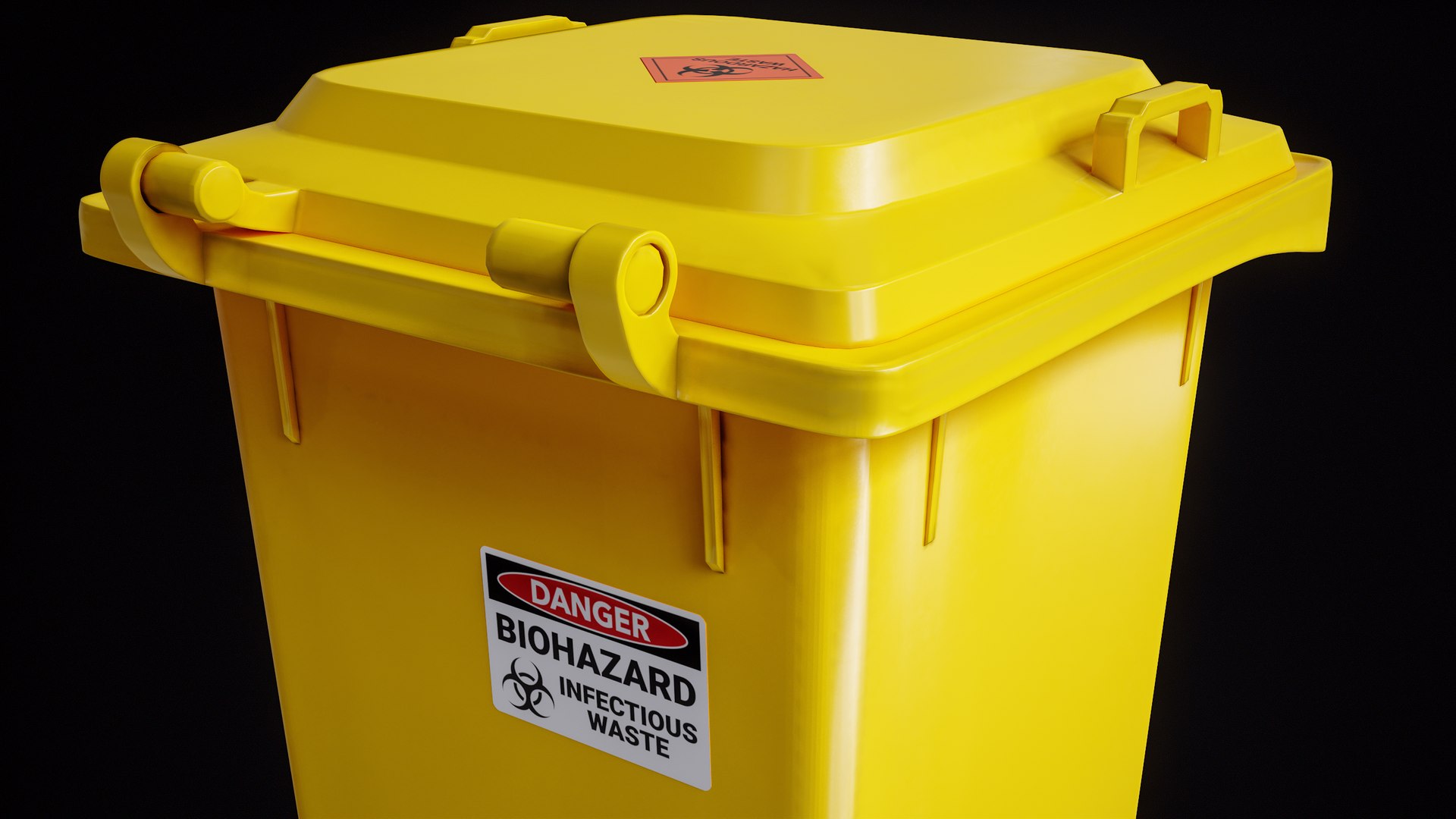 Biohazardous Waste Wheeled Trash Can Rigged PBR 3D model - TurboSquid ...