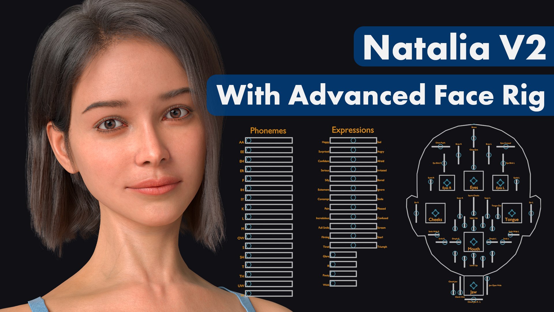 Realistic Rigged Female Character - Natalia V2 Model - TurboSquid 2354949