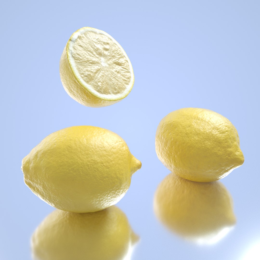 3D Model Photorealistic Lemons - TurboSquid 1464189