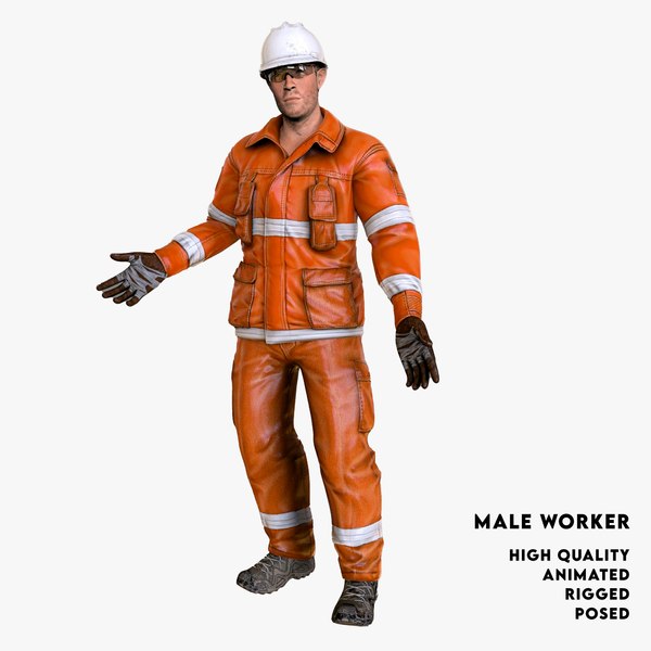 Construction Worker Character Rigged animated 3D 모델 - TurboSquid 2059210