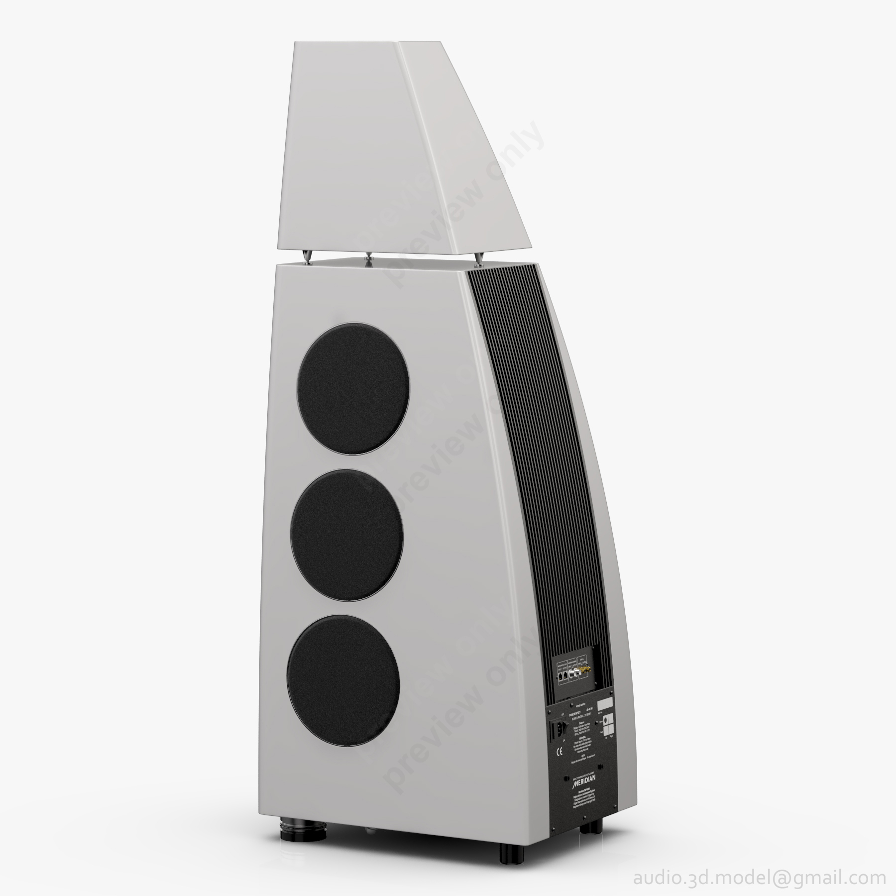 3D floorstanding meridian dsp8000 white - TurboSquid 1170576