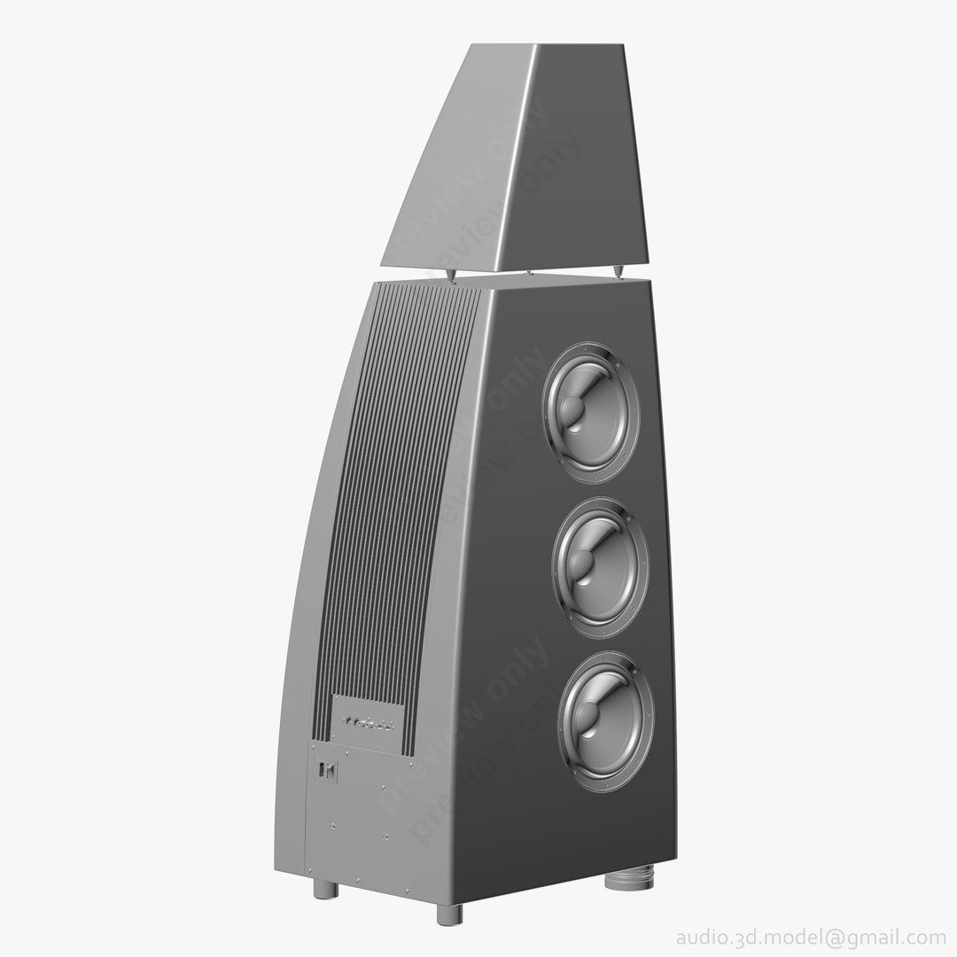 3D floorstanding meridian dsp8000 white - TurboSquid 1170576