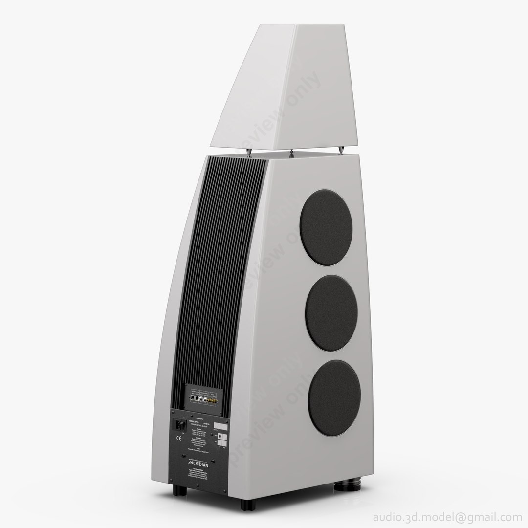 3D Floorstanding Meridian Dsp8000 White - TurboSquid 1170576