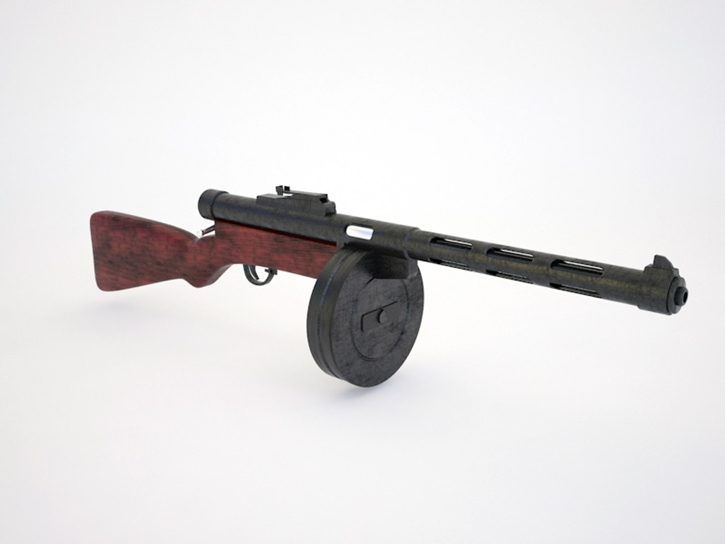 Suomi Submachine Gun 3d Max