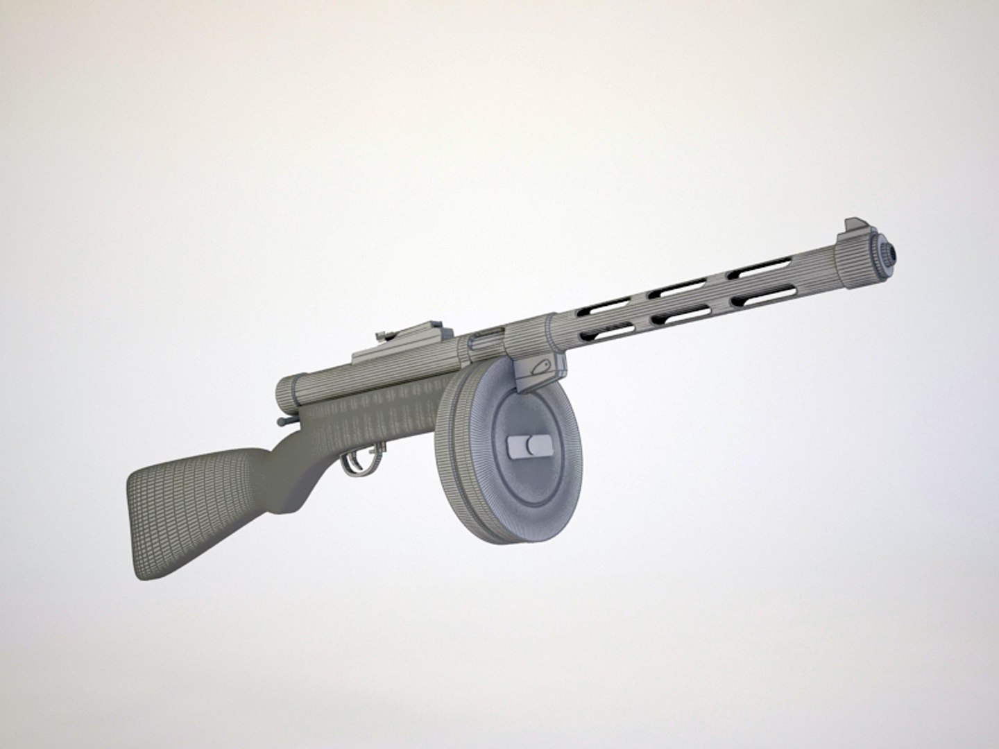 Suomi Submachine Gun 3d Max