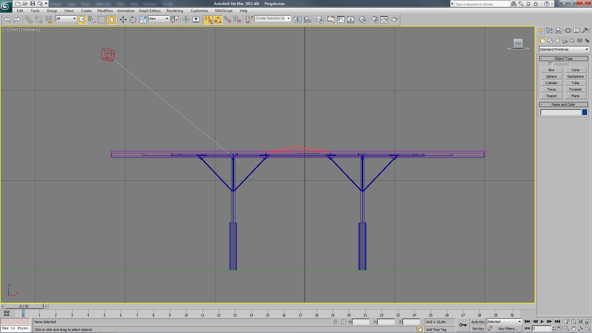 3d Model Structure Gas Station Pergola