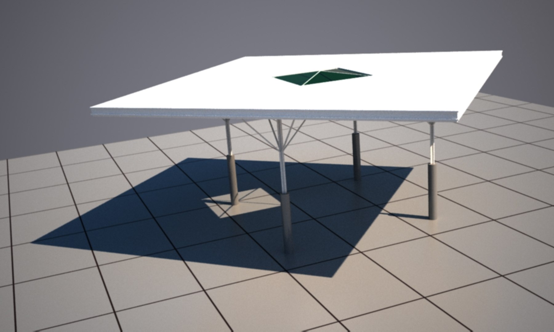 3d Model Structure Gas Station Pergola